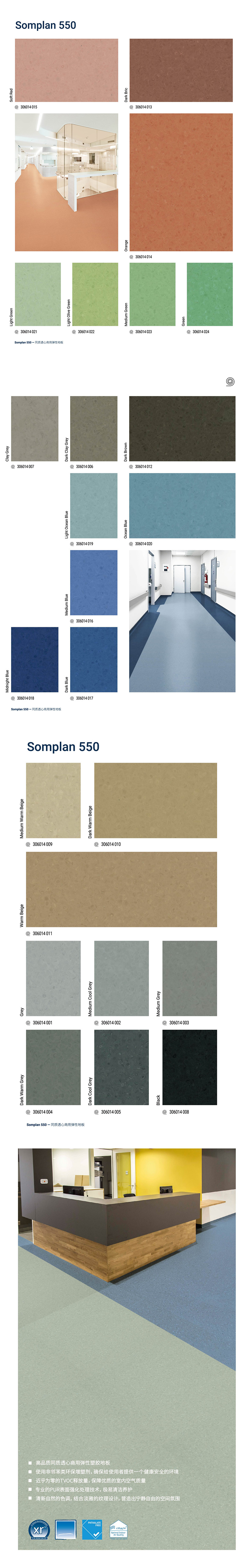 得嘉550系列同质透心地板、得嘉pvc地板、得嘉塑胶地板 - 亚太得嘉上海管理咨询有限公司